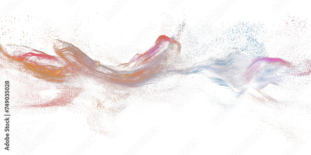 Converging Particles in Digital Ecosystem Flow - Transparent Background ...