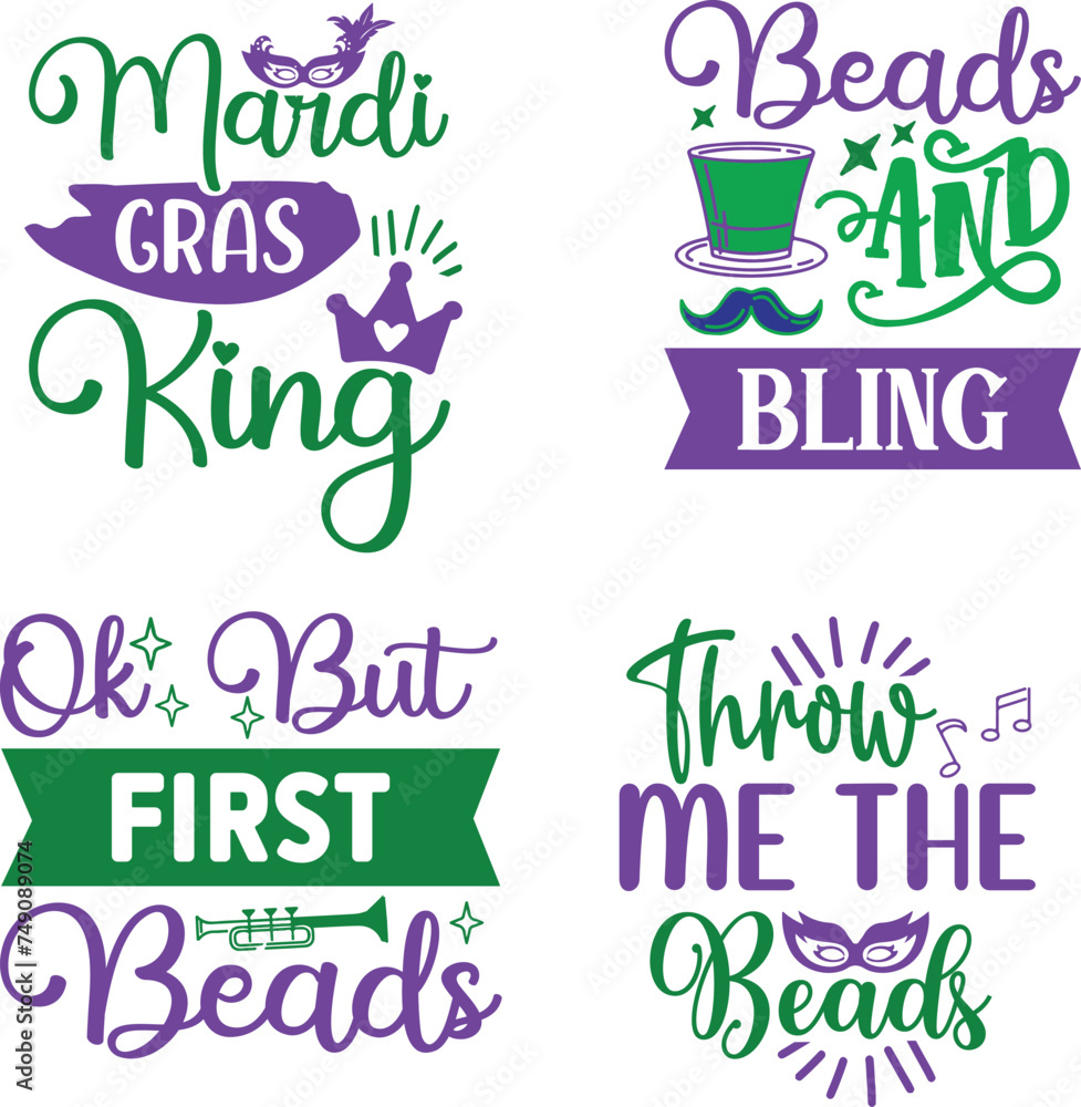 Vetor de Mardi Gras SVG Bundle, Funny Mardi Gras Svg, Fat Tuesday ...