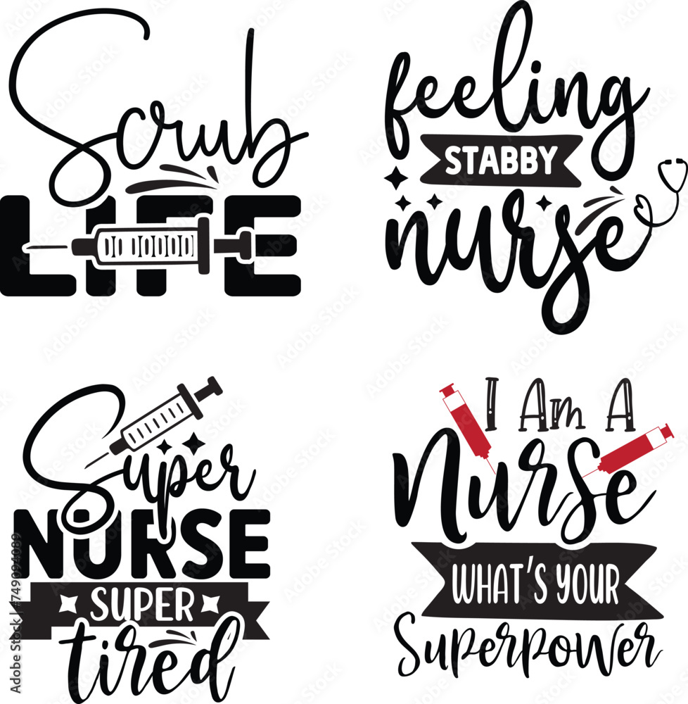 Vetor de Nurse SVG Bundle, Nurse Quotes SVG, Doctor Svg, Nurse ...