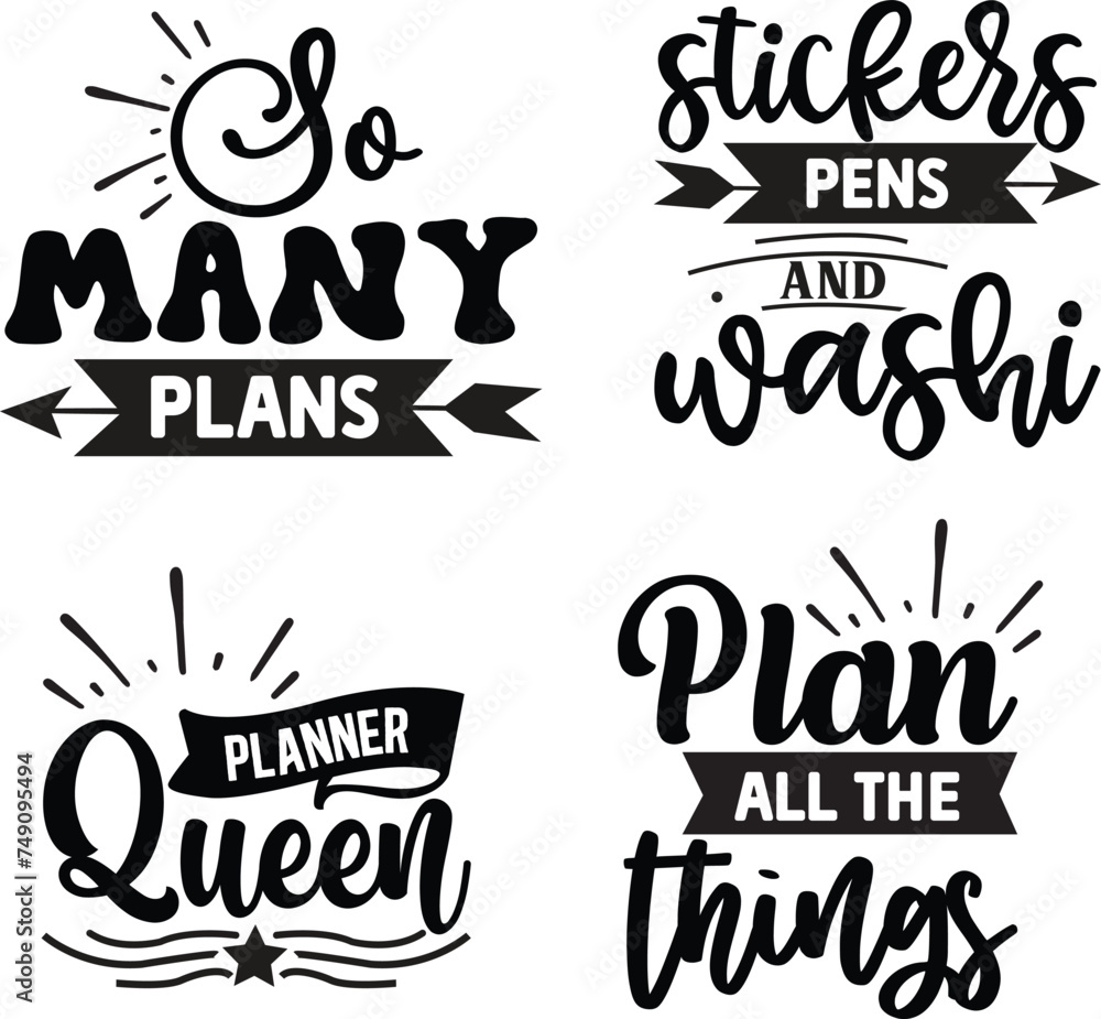 Vetor de Planner quote SVG Bundle, Planner lover svg pack cut files ...