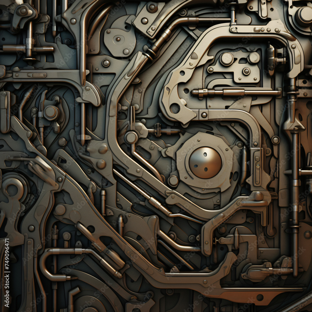 Hyper realistic metal texture generated AI Stock Illustration | Adobe Stock