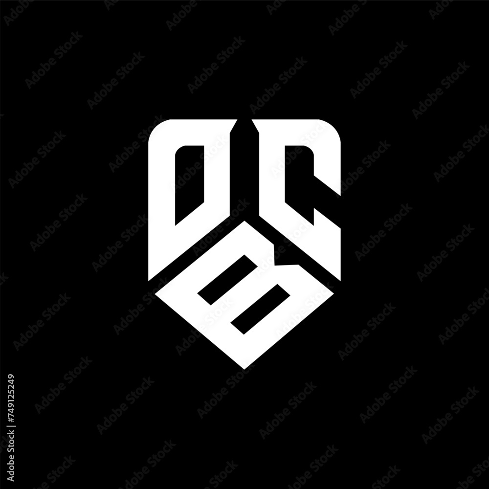 OBC letter logo design on black background. OBC creative initials ...