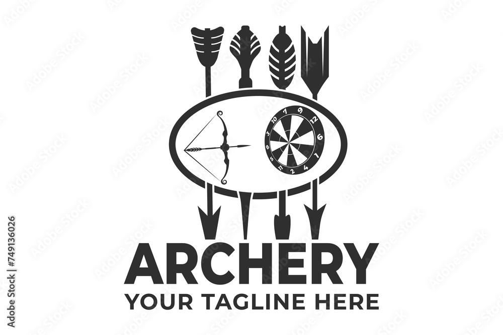 Archer Typography and Logo Design, Modern Archery Logo Elements for ...