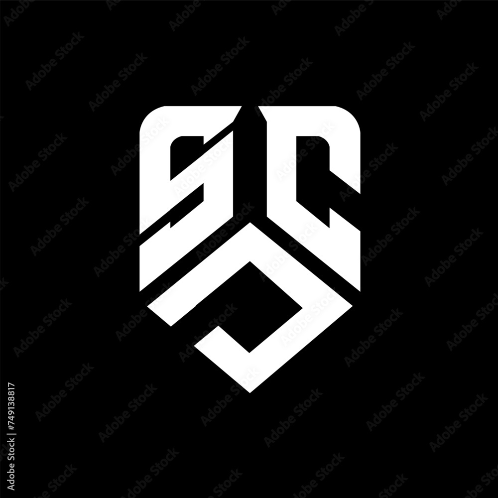 SDC letter logo design on black background. SDC creative initials ...