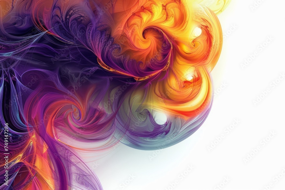 fiery tendrils reaching out amidst a cloud of smoky wisps, creating a ...