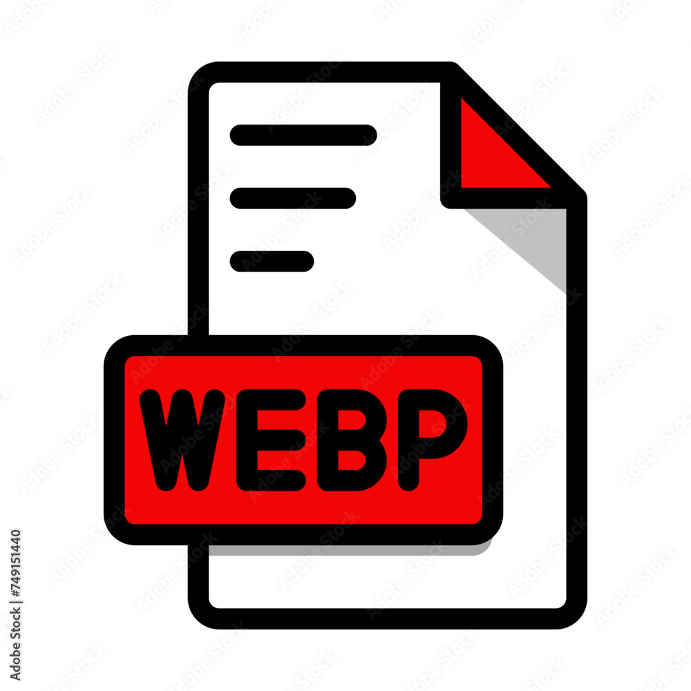 WEBP File Format Icon. Web File Format Icons. Type File Format Vector ...
