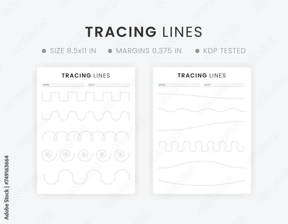 Tracing Lines Worksheets Printable | Line Tracing Worksheets for ...