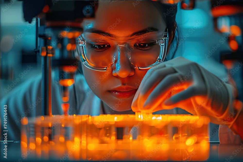 Scientist using 3D bioprinting technology to create artificial tissues ...