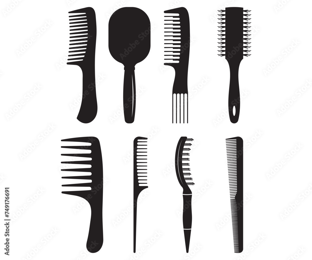 Comb, Barber, Hair Stylist, Combs Clip Art, Clipart, Design, Svg Files ...
