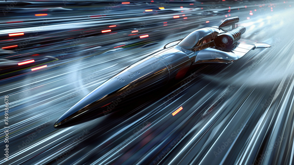 Aerodynamics and speed effect merge, crafting a visual where the object ...