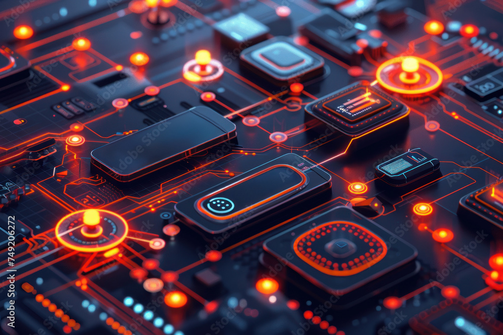 A visually appealing design of a flowchart with intricate details and ...