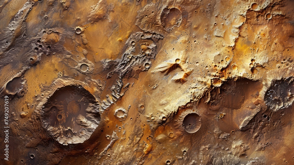 High-resolution Mars terrain featuring craters and valleys, perfect for ...