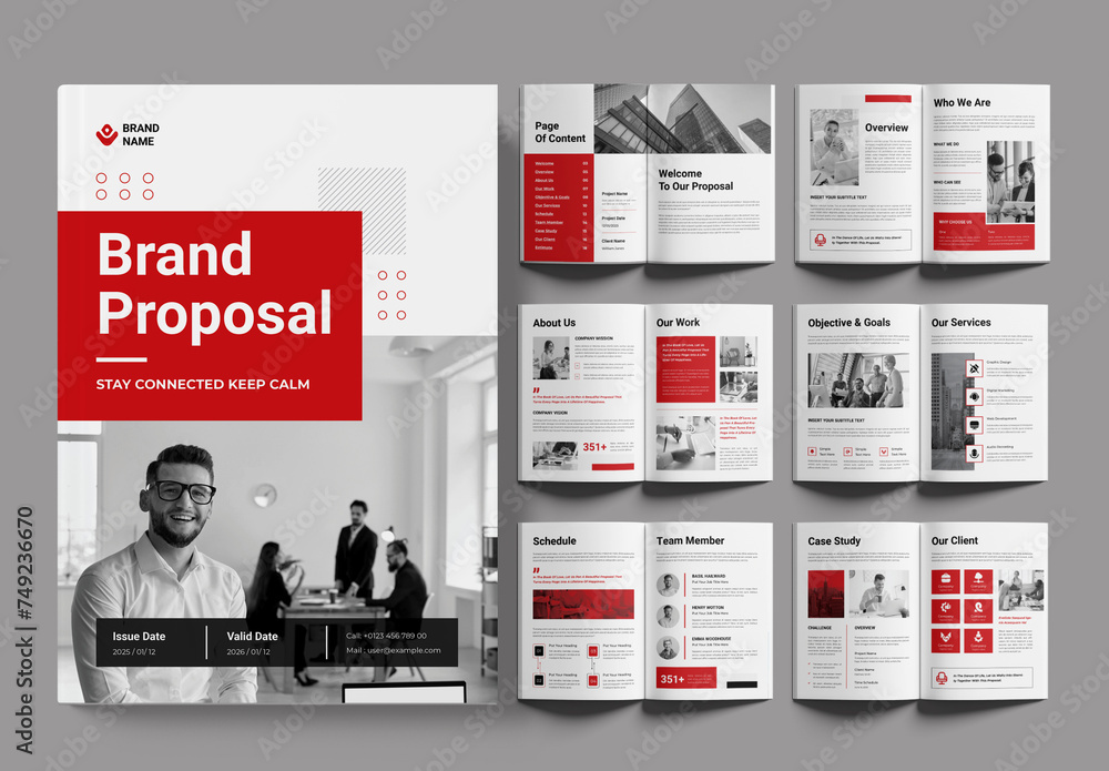 Project Proposal Layout Stock Template | Adobe Stock