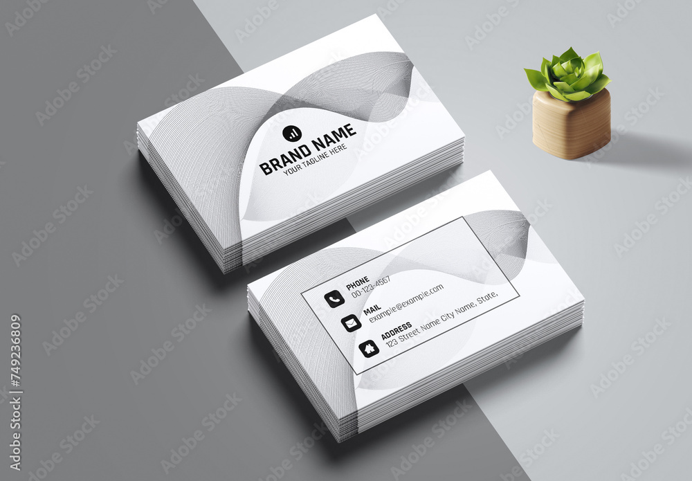 Professional Business Card Layout Stock Template | Adobe Stock