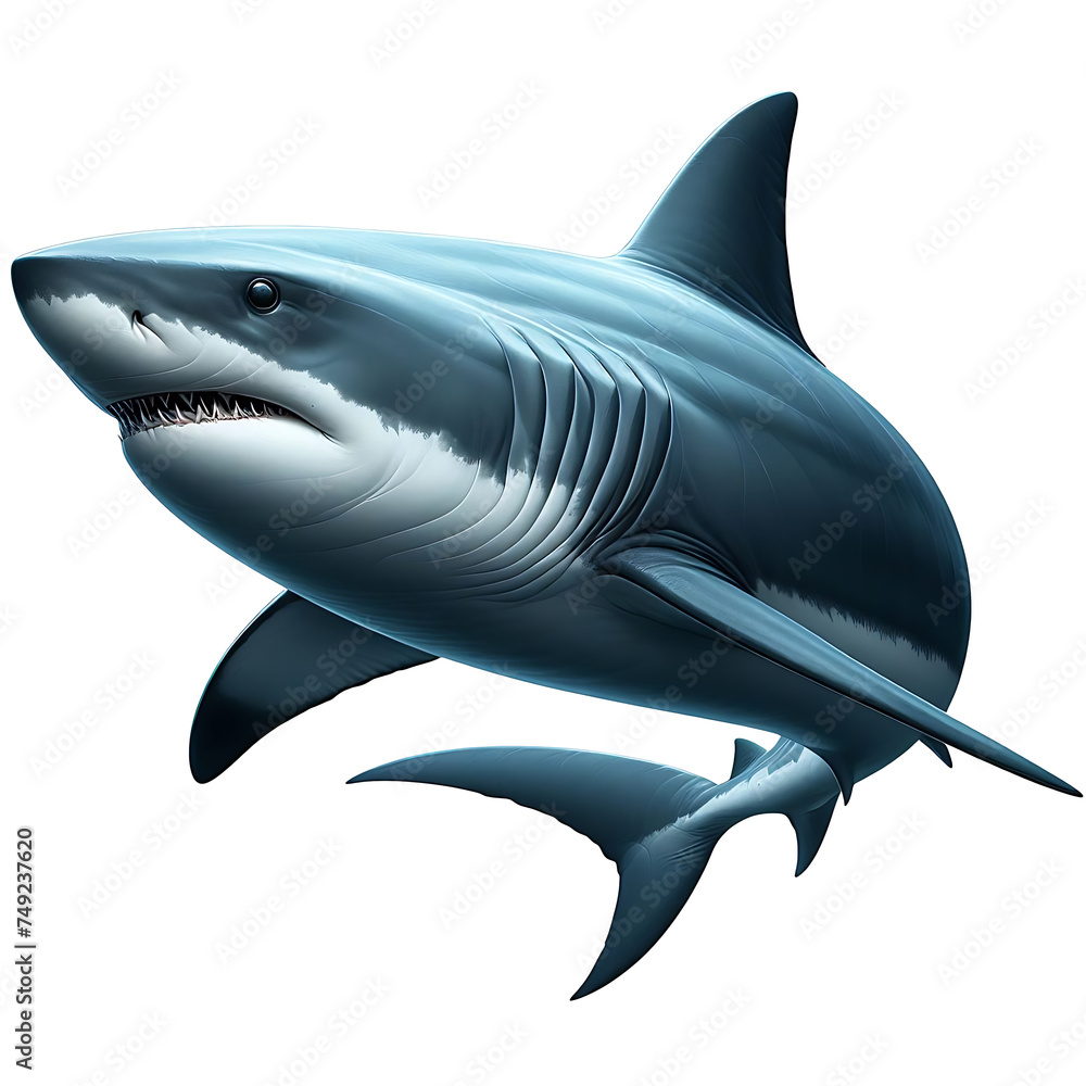 blue shark isolated on transparent background PNG Image AI Generated ...
