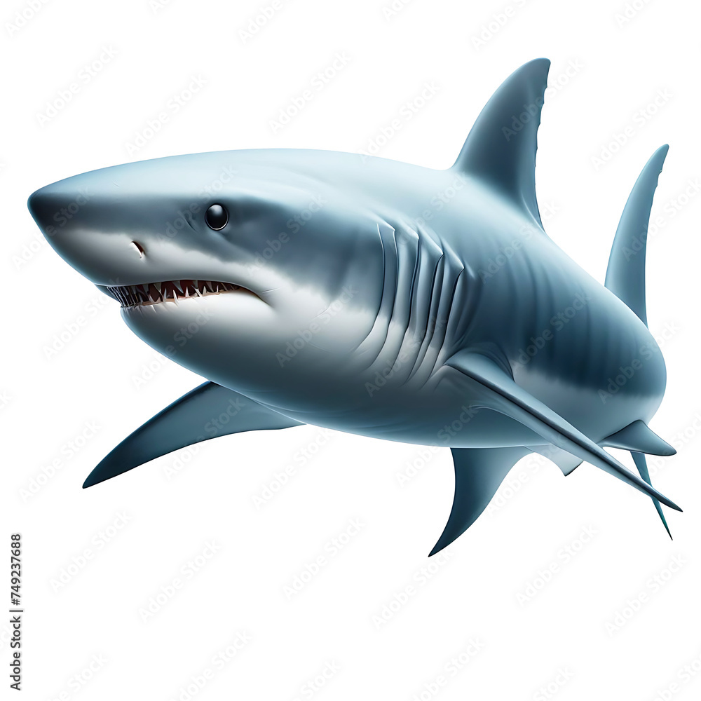 blue shark isolated on transparent background PNG Image AI Generated ...