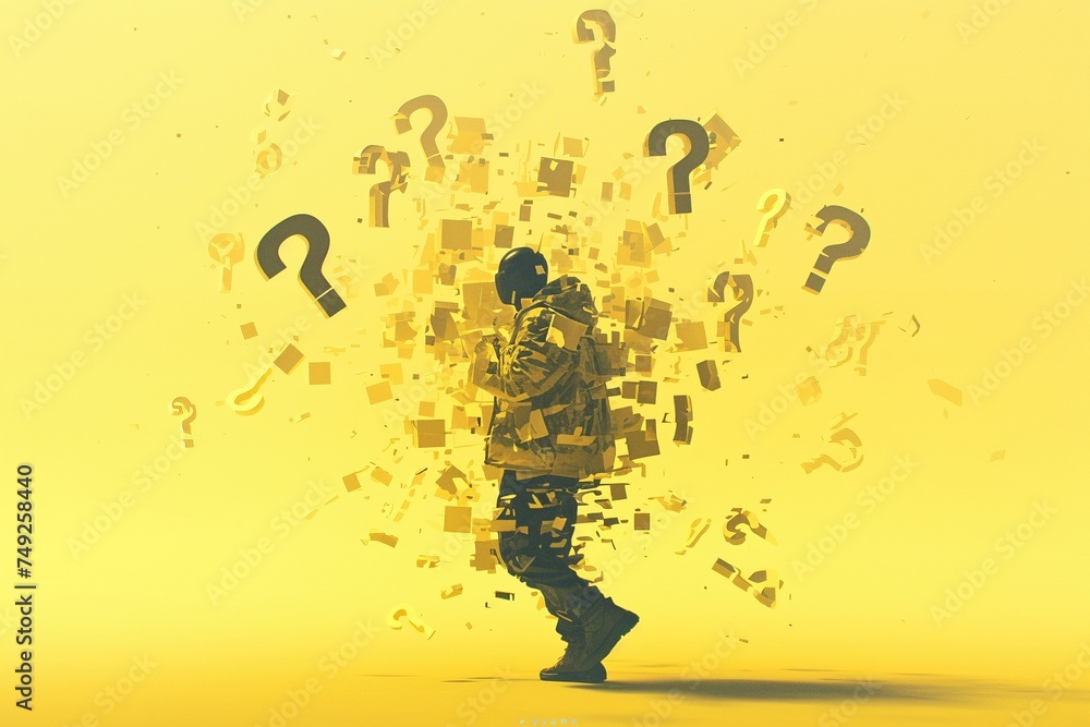 Whimsical Wonder: Yellow Wallpaper Featuring Question Marks, Fantasy ...