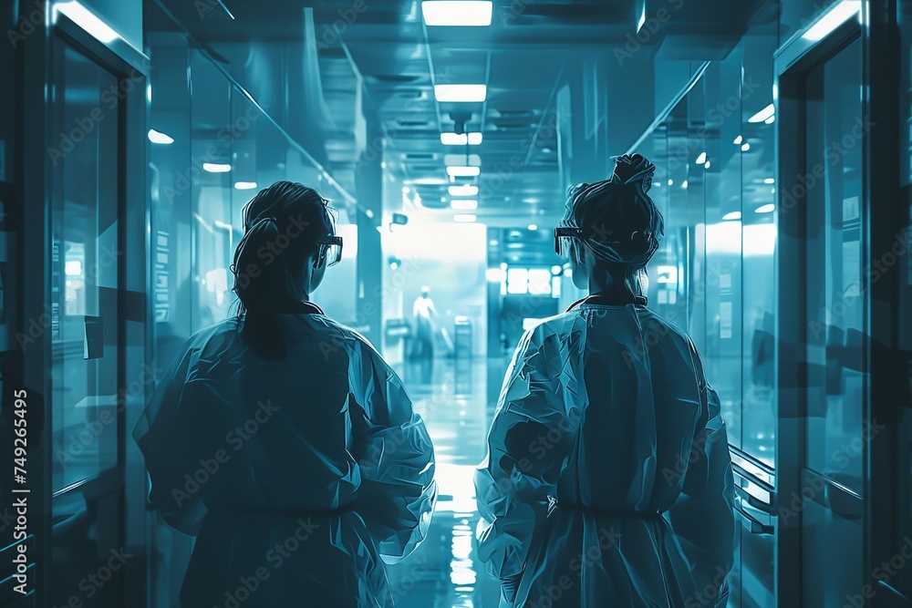 Foto de Insight into Healthcare: Realistic Scene of Two Compassionate ...