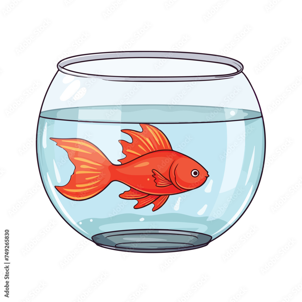 Empty cartoon fishbowl icon. Clipart image isolated Stock Vector ...