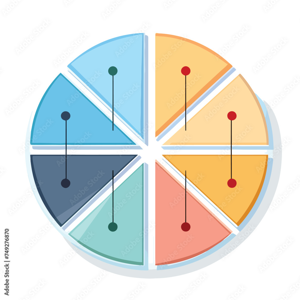Four quadrant diagram. Clipart image isolated on white Stock Vector ...