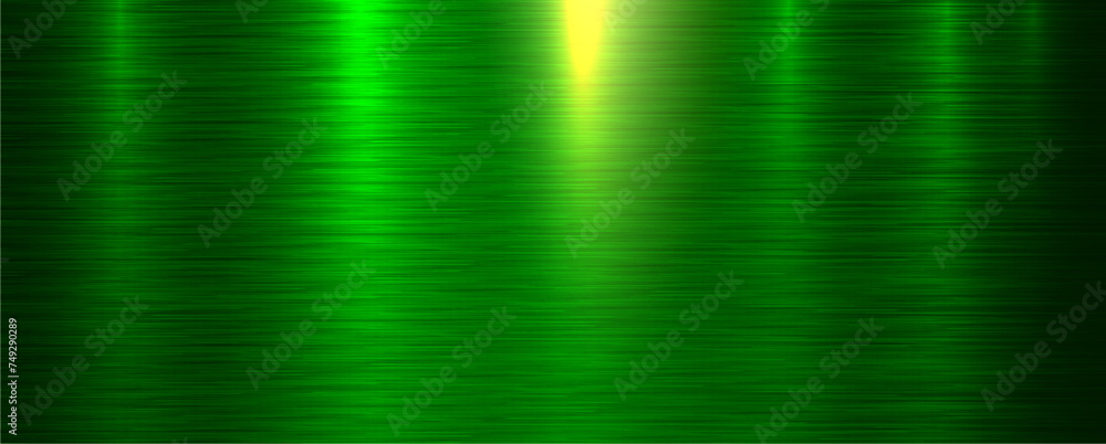 Green brushed metal texture background, shiny lustrous metallic 3d ...
