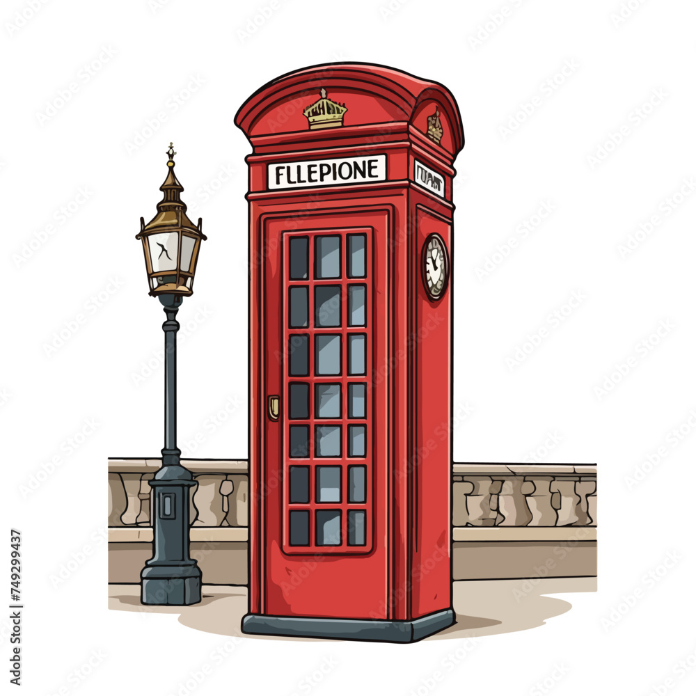 London letterbox icon. Clipart image isolated on white Stock Vector ...