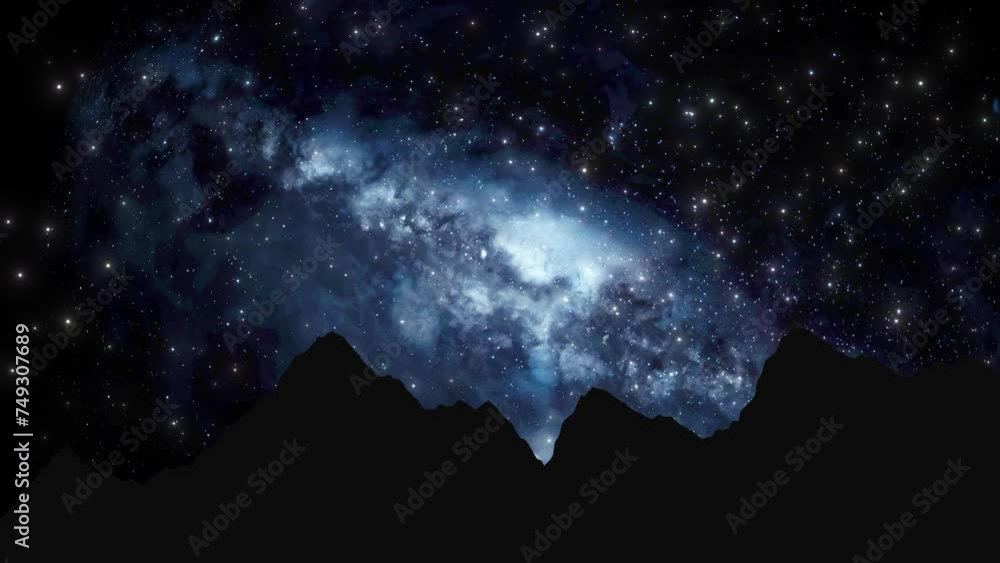 Milky Way Galaxy And Stars Moving At Night, Space And Universe Concept ...