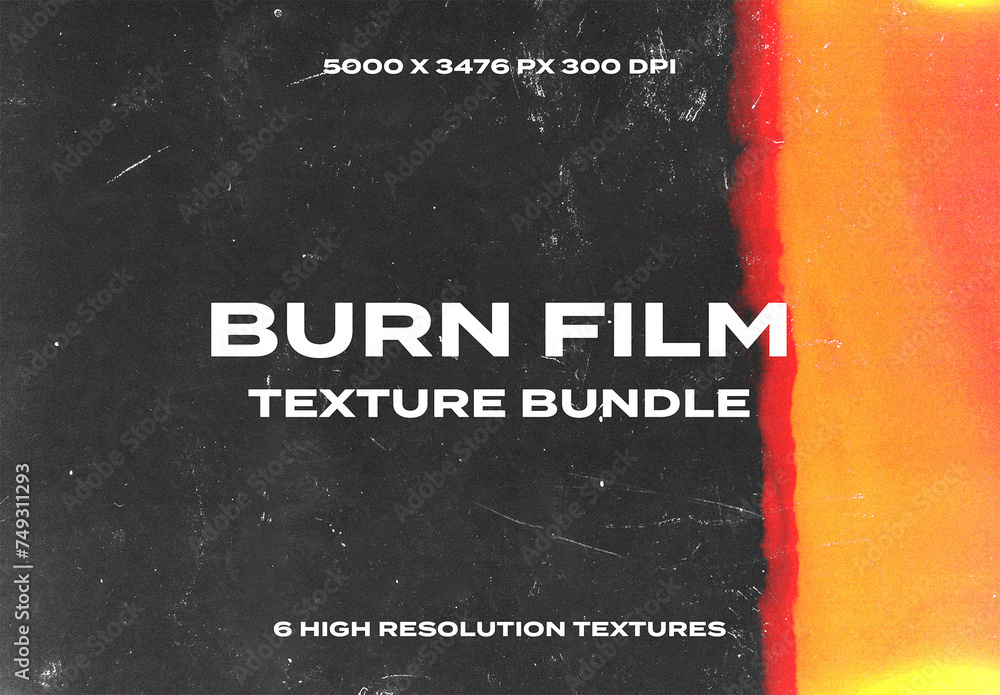 Burn Retro Film Leaks Frame Light Overlay Texture Pack Bundle Effect ...
