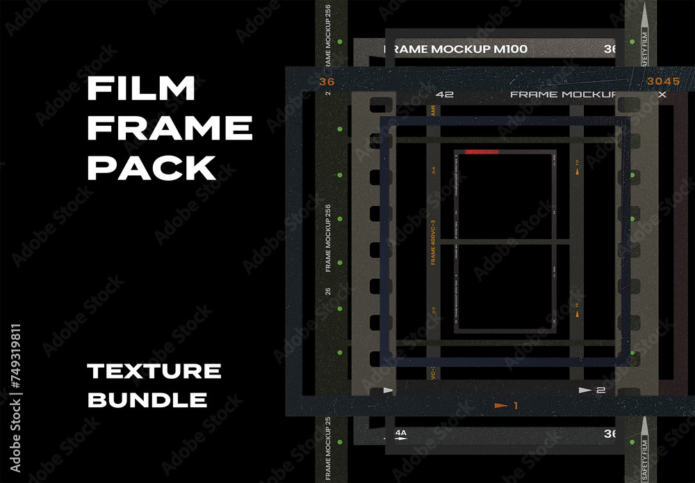 Film Frame Retro Light Leak Analogue Overlay Texture Pack Bundle Effect ...