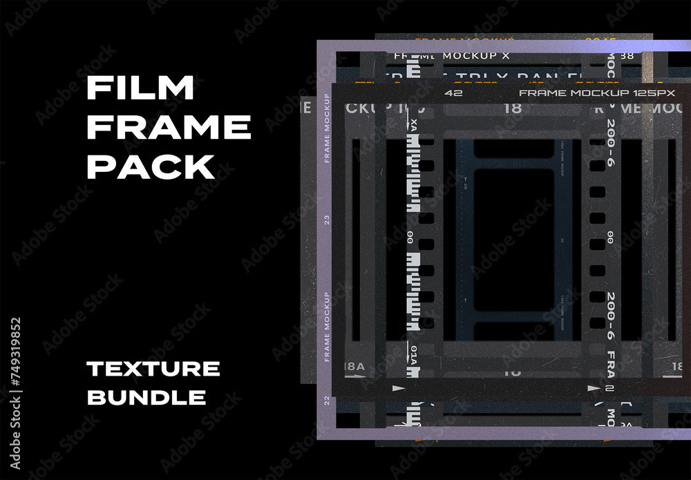 Film Frame Retro Light Leak Analogue Overlay Texture Pack Bundle Effect ...