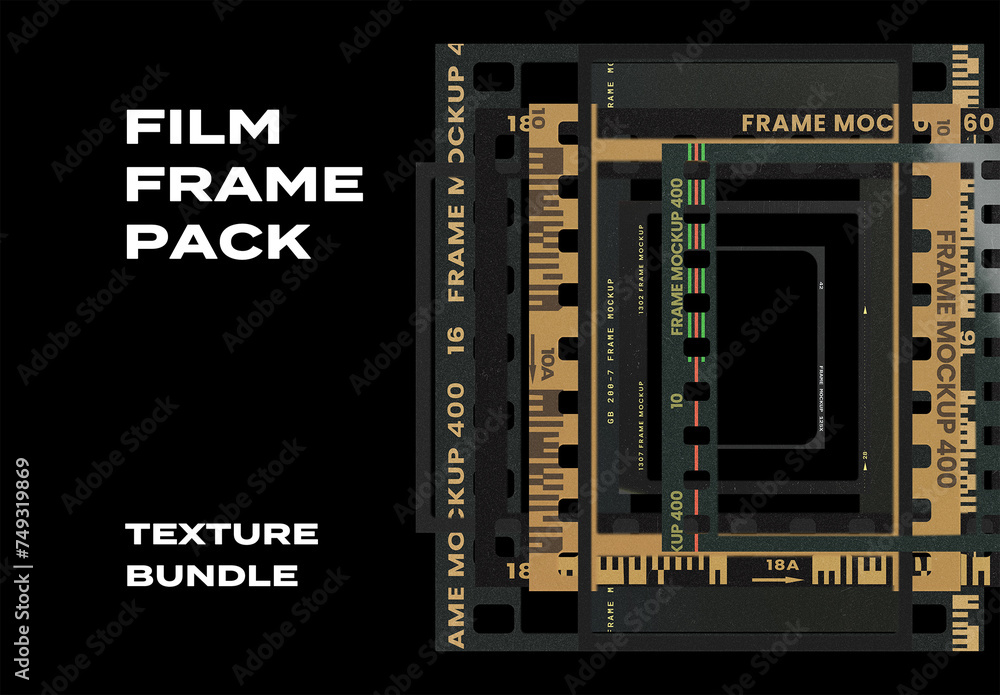Film Frame Retro Light Leak Analogue Overlay Texture Pack Bundle Effect ...