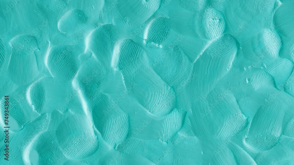 Aquamarine colored plasticine texture. Playdough textured background ...