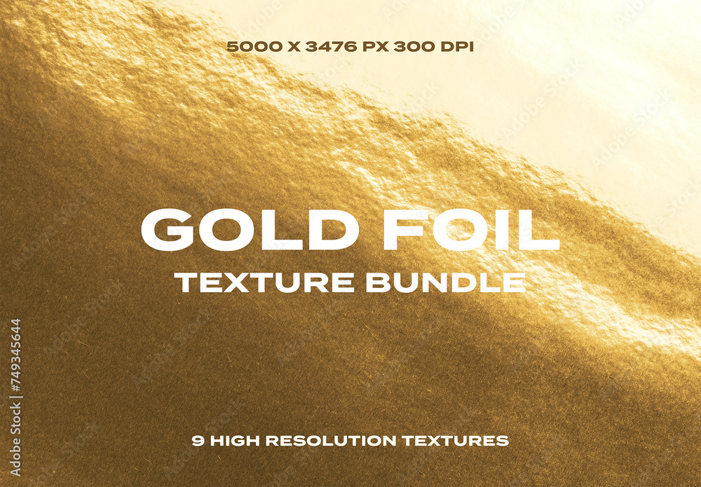 Gold Foil Metal Steel Overlay Texture Pack Bundle Effect Surface Stock ...