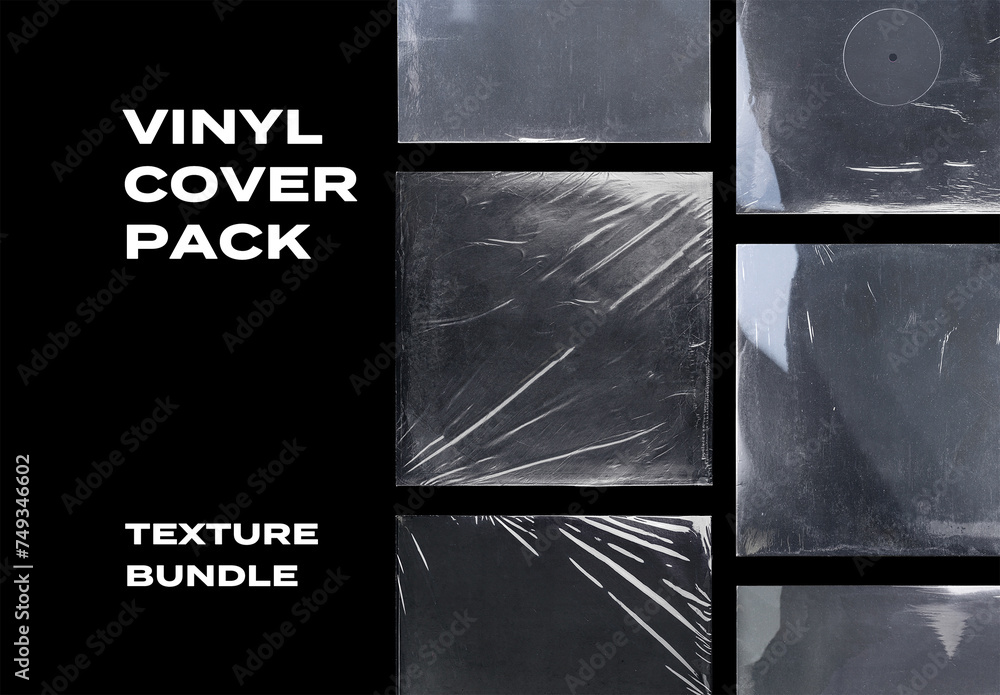 Vinyl Music Cover EP Album Rock Rap Retro Overlay Texture Pack Bundle ...