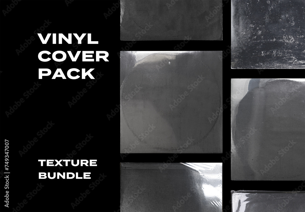 Vinyl Music Cover EP Album Rock Rap Retro Overlay Texture Pack Bundle ...