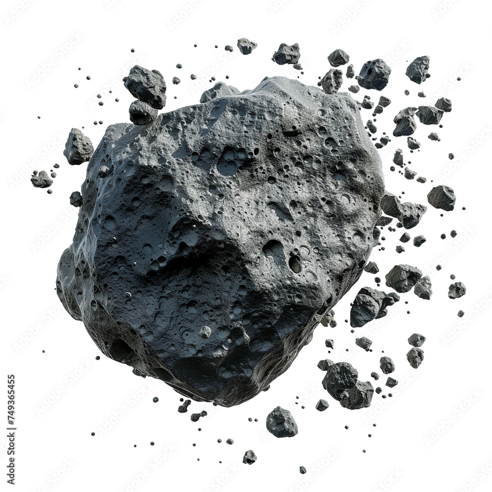 Asteroid Belt, transparent background, isolated image, generative AI ...