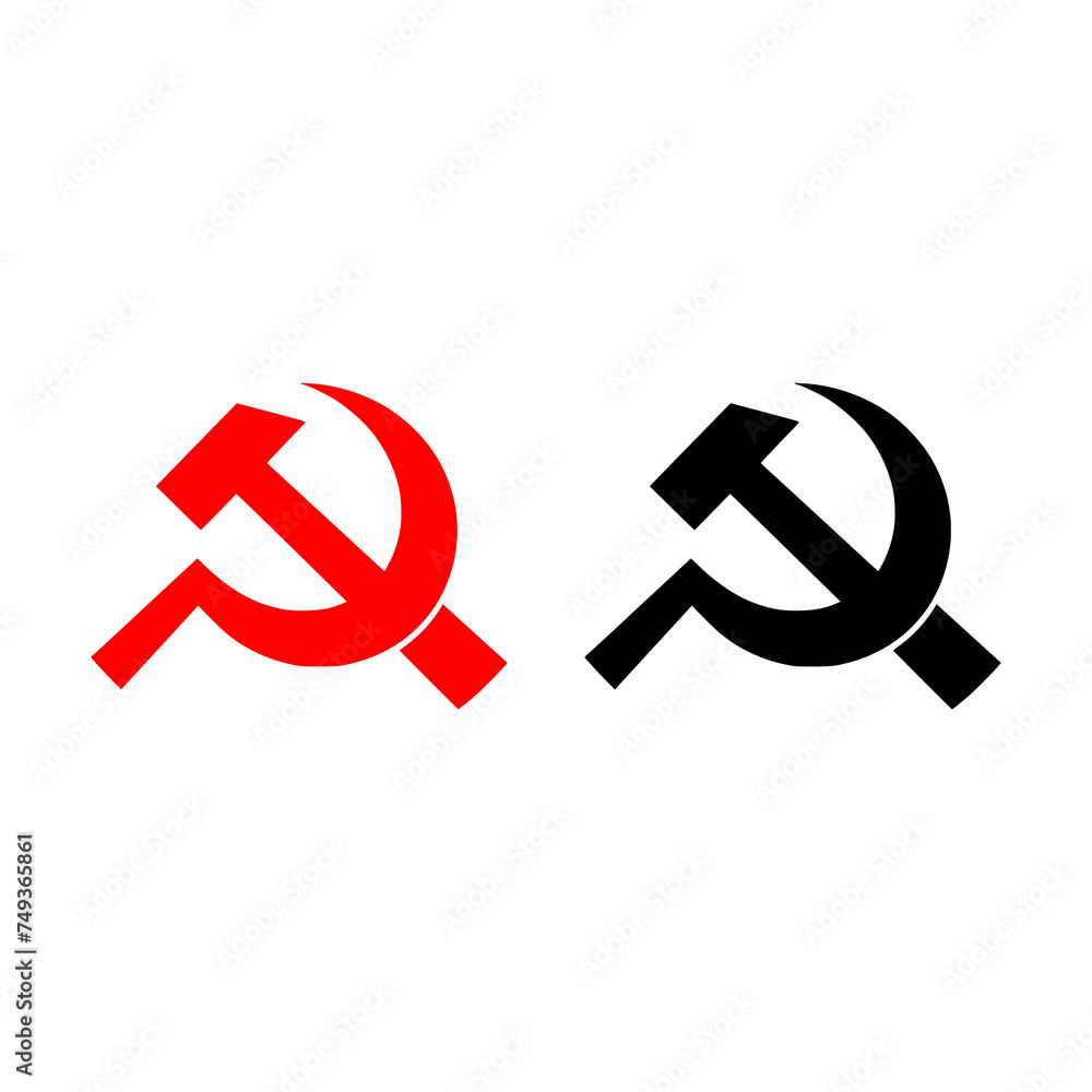 communist red and black graphic asset vector illustration template ...