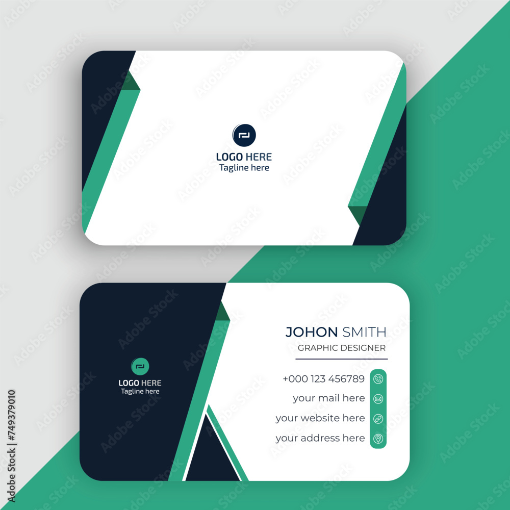 Modern business card. Simple business card design. Creative and elegant ...