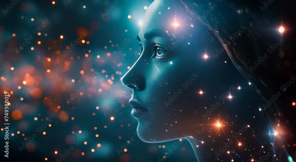 Loopable Illustrative 3D Animation of Neural Network. Concept: Chatbot ...