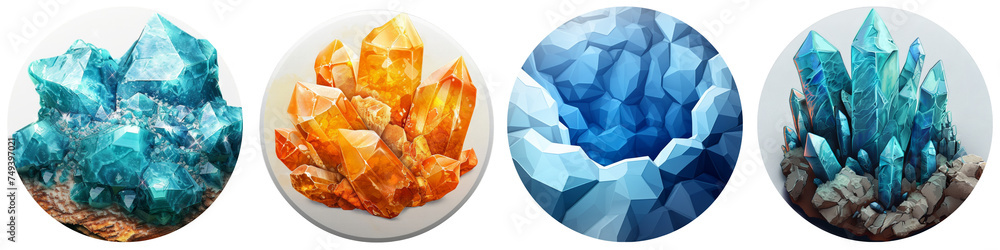 Mineral clipart collection, vector, icons isolated on transparent ...