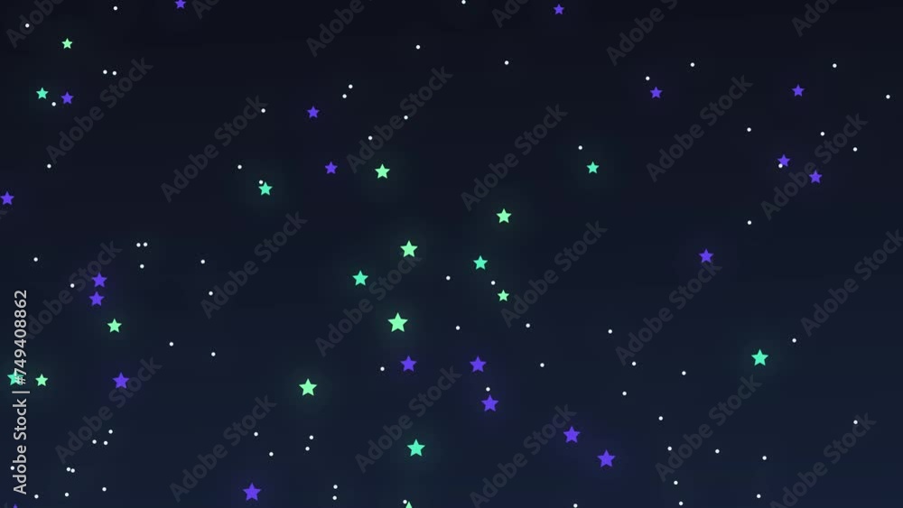 Rising Stars Background Animation. An Animated Video of Rising White ...