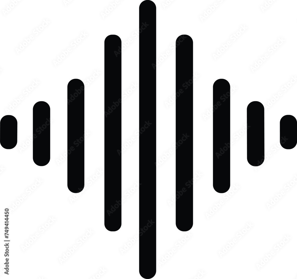 Music equalizer. Sound wave icon. Analog and digital audio signal and ...