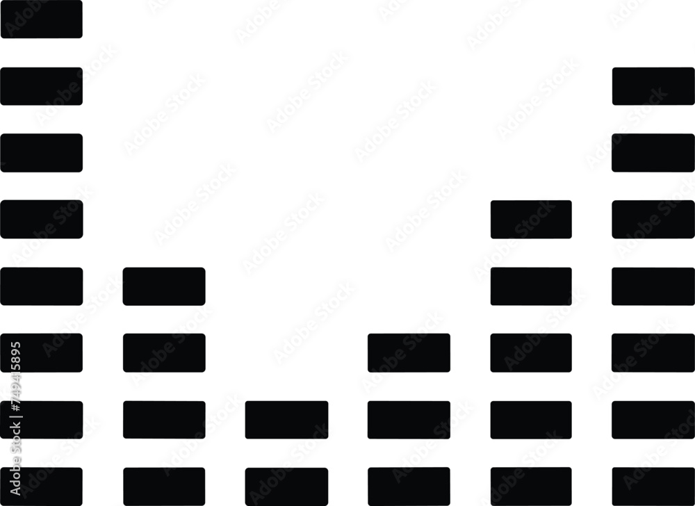 Music equalizer. Sound wave icon. Analog and digital audio signal and ...