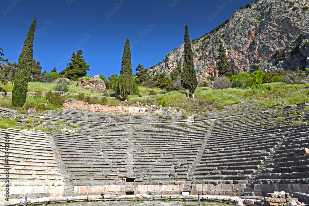 The Delphi Stadium is located at the highest point of the Delphi ...