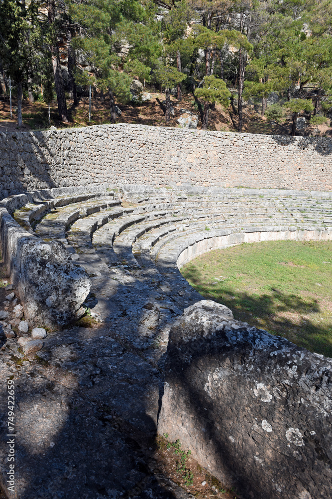The Delphi Stadium is located at the highest point of the Delphi ...