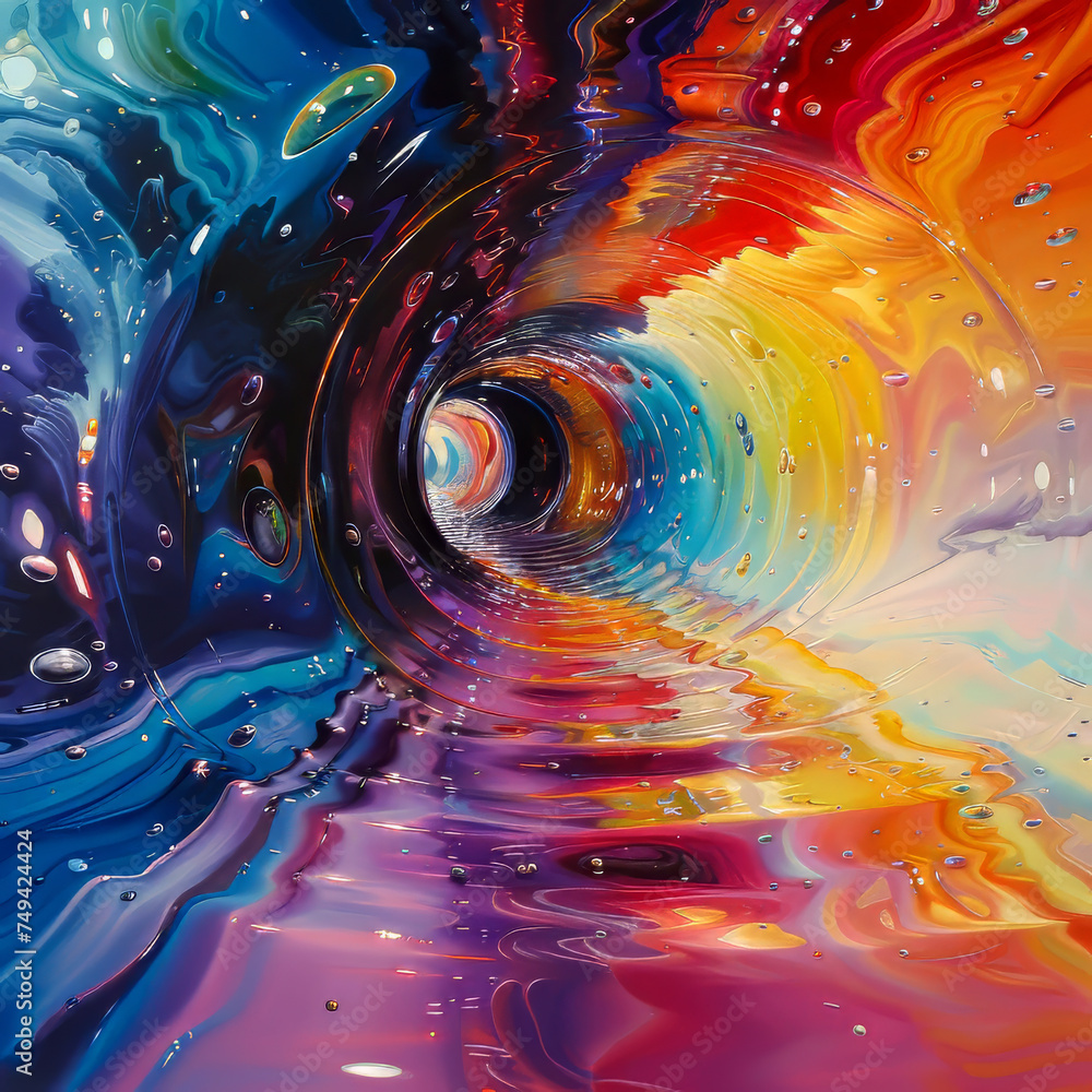 Dynamic Dimensions in Space. Generated Image. A digital rendering of an ...