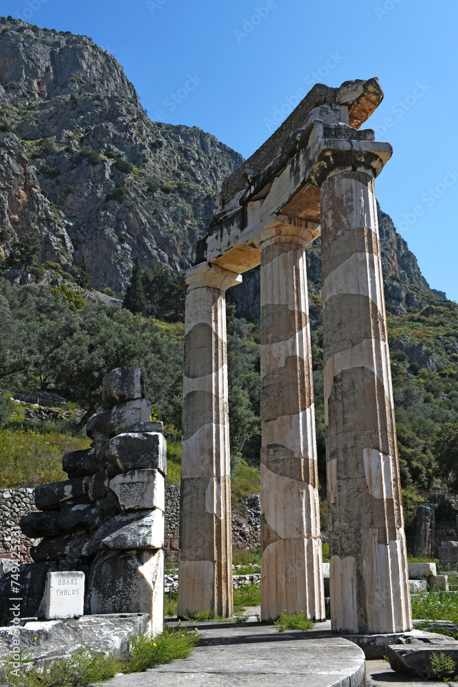 The Tholos of Delphi, a circular temple and one of the ancient ...