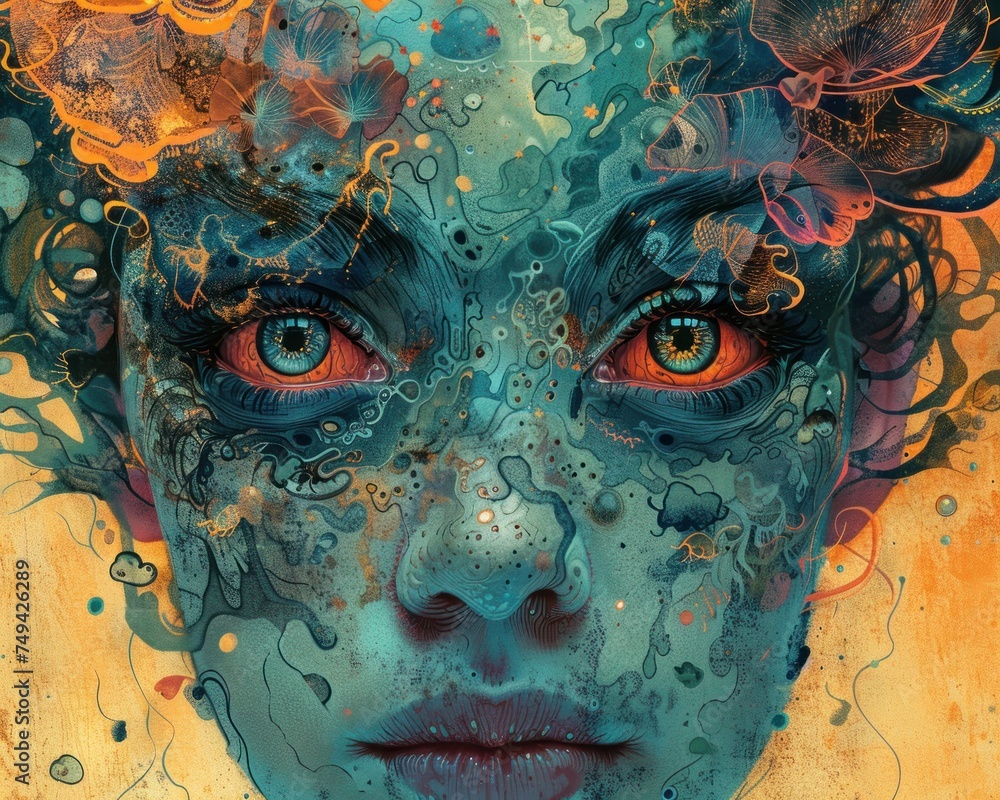 Digital art workshop artists merging traditional and tech mediums Stock ...