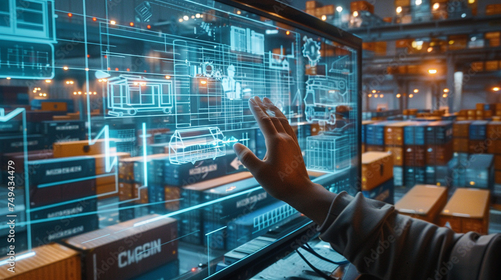 Against the backdrop of a bustling logistics command center ...