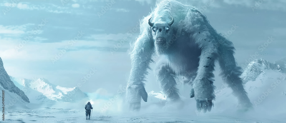 Yeti adapted to a frozen wasteland caused by climate engineering ...